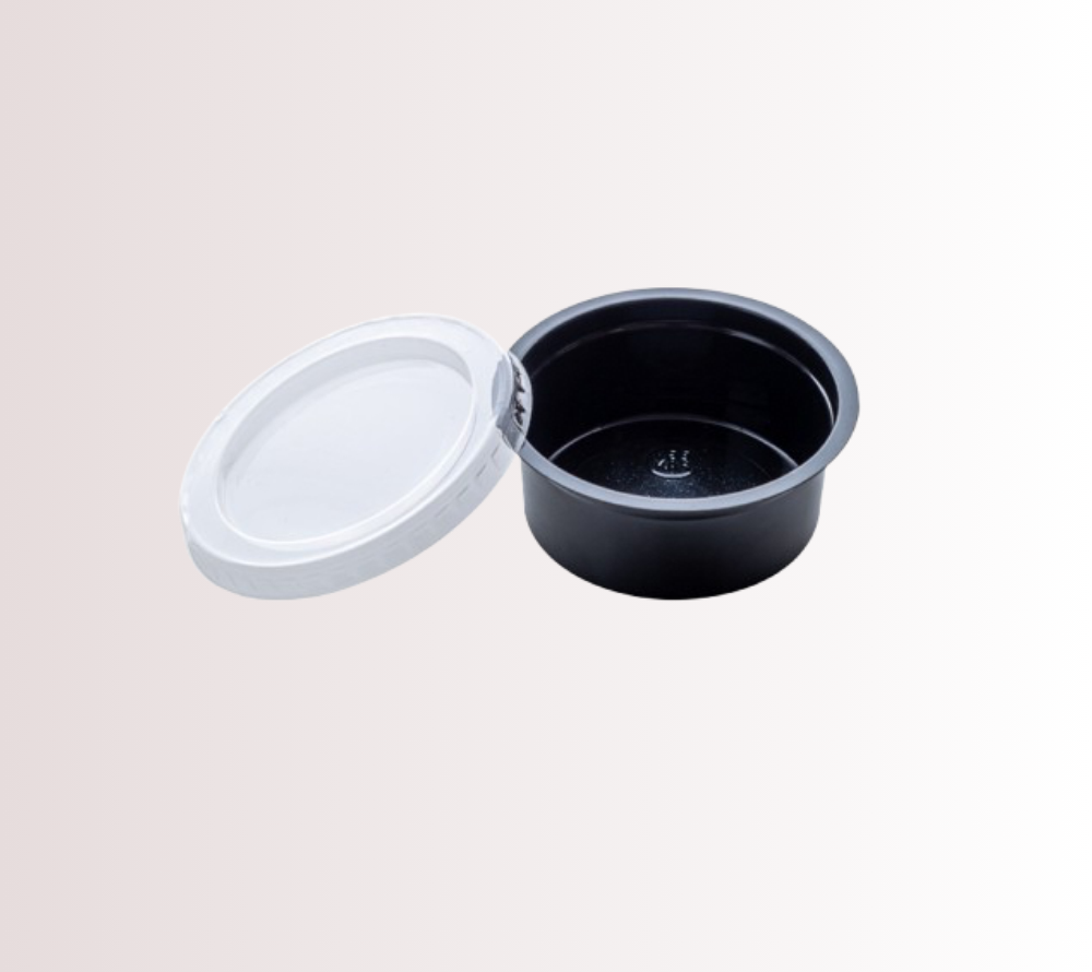 Black Round Sauce Container (2-3 oz) – Egypak